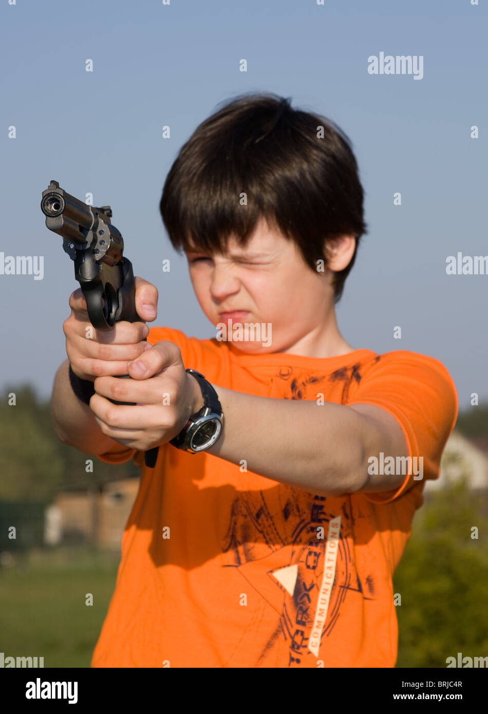 Boy With Gun High Resolution Stock Photography and Images - Alamy