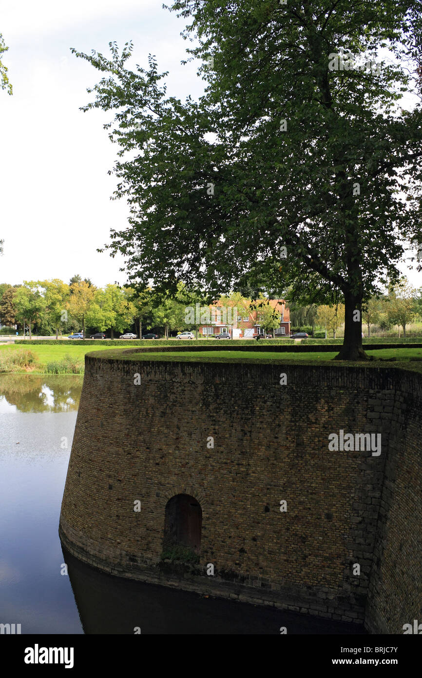 The Ramparts and Moat Fortifications around the town of Ypres (Ieper ...