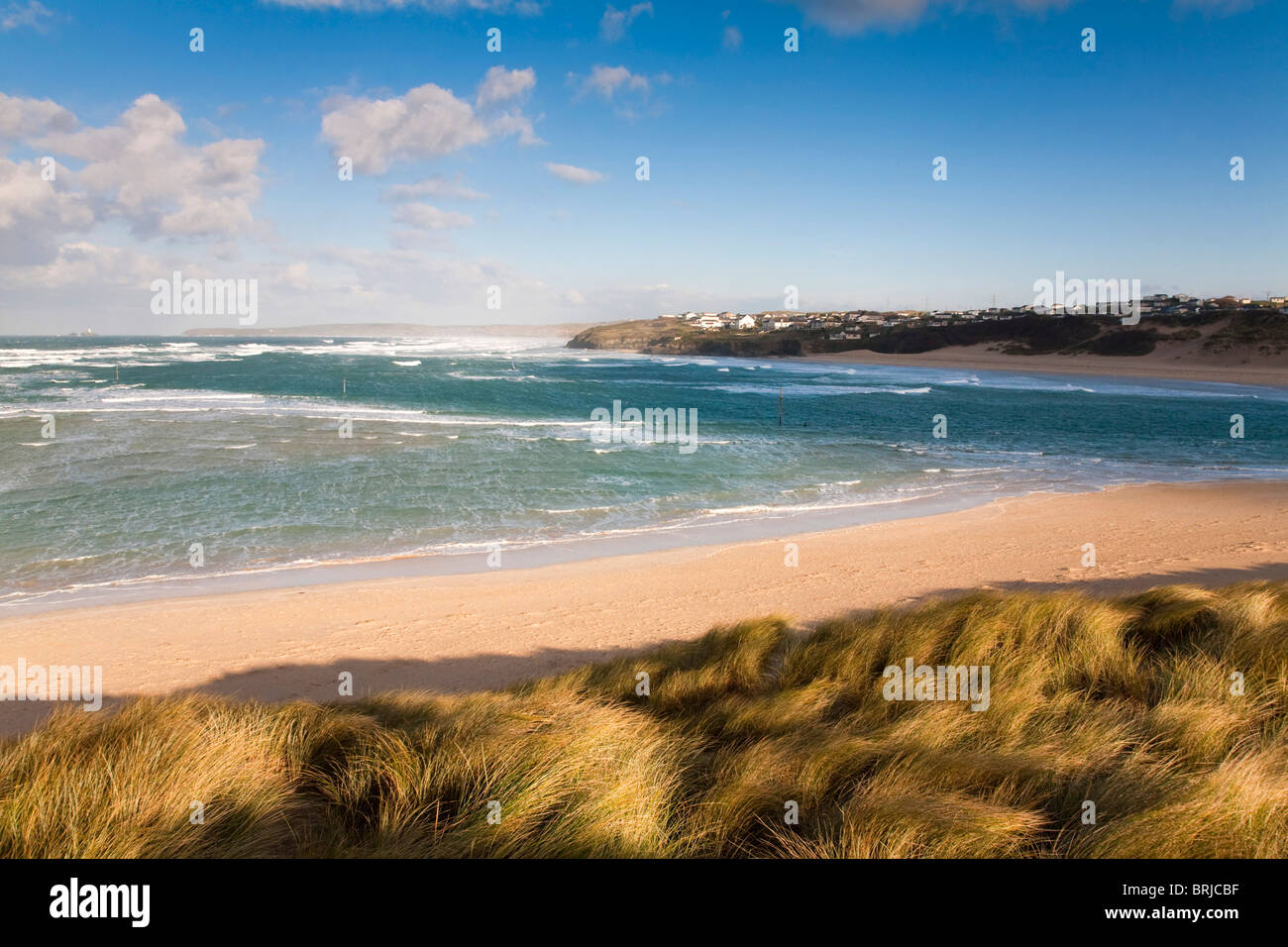 Porth Kidney; looking towards Hayle beach and Phillack; Cornwall Stock ...
