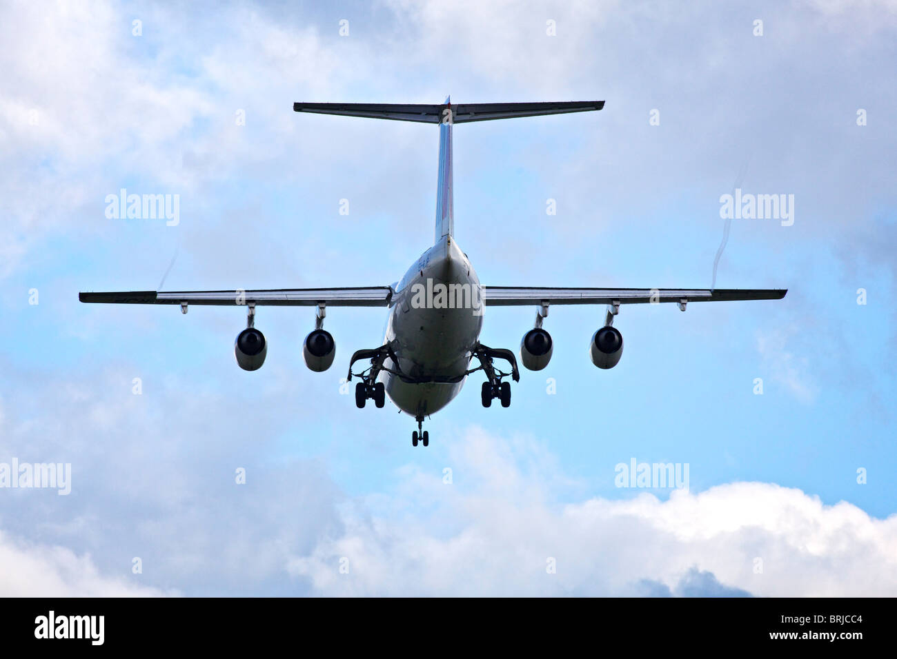 A plane approaching Edinburgh airport, Scotland, UK Stock Photo - Alamy