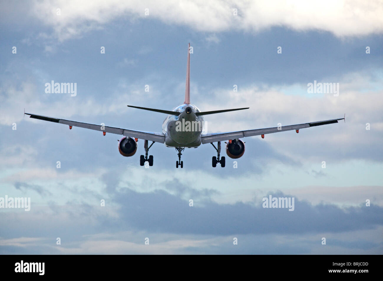 A plane approaching Edinburgh airport, Scotland, UK Stock Photo - Alamy