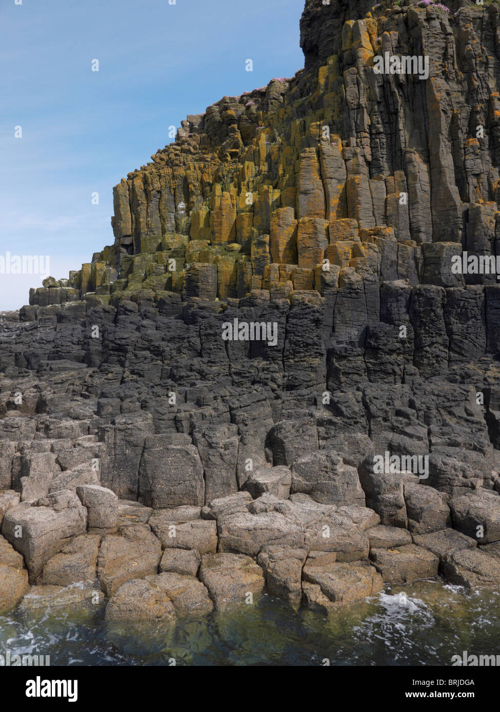 Basalt Columns at Uamh Oir Cave on the Isle of Skye, Scotland, UK Stock ...