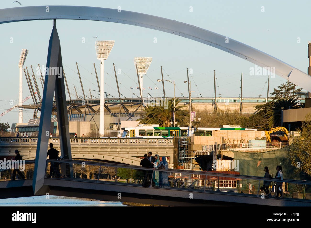 Walk bridge yarra river cricket ground tourism tourist attraction hi ...