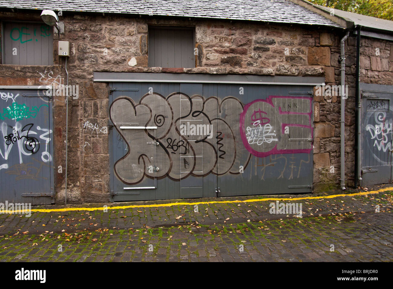 Street art street art at a garage hi-res stock photography and images ...