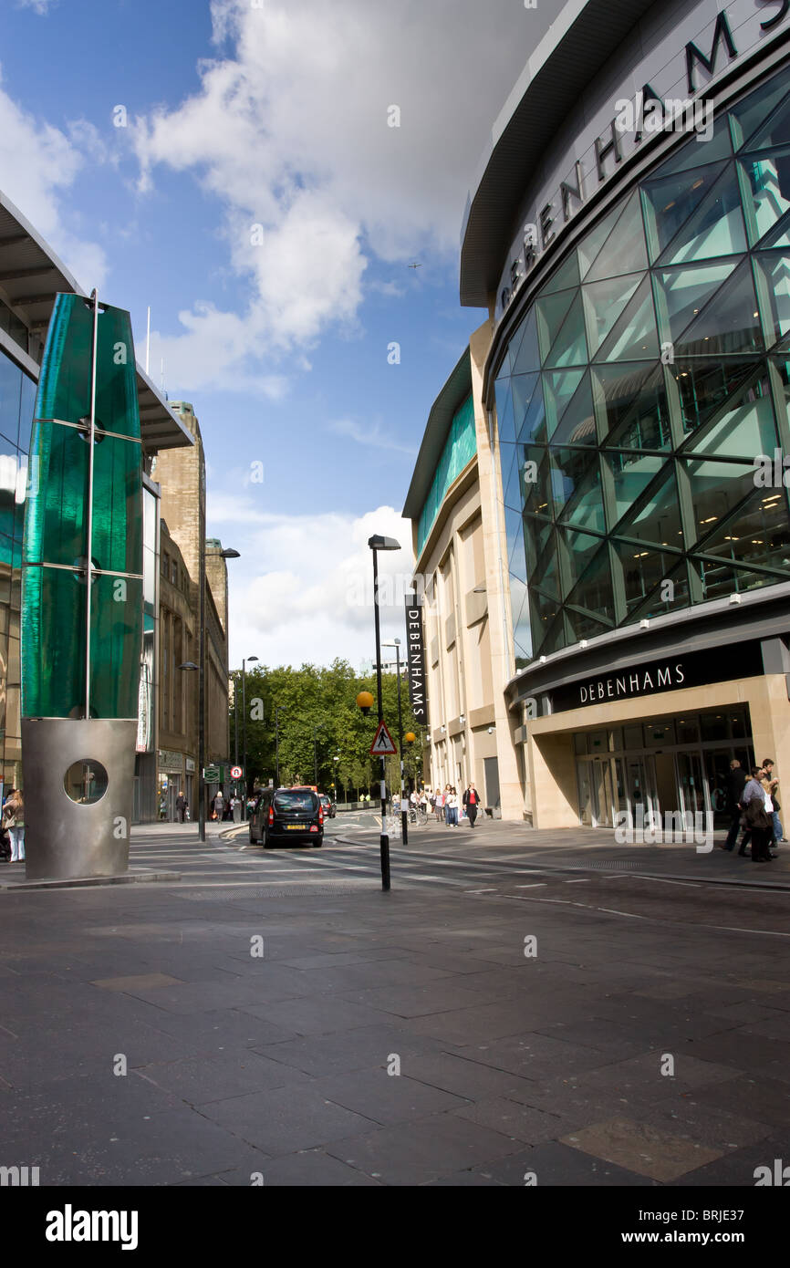 View of Glass sculpture in the Gate Area Newcastle City Centre, north ...
