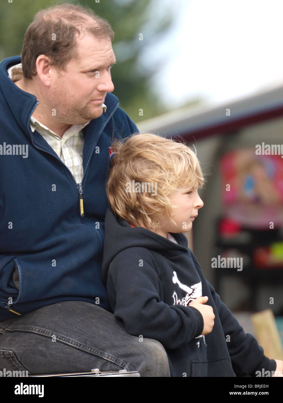 Father and son, UK Stock Photo - Alamy