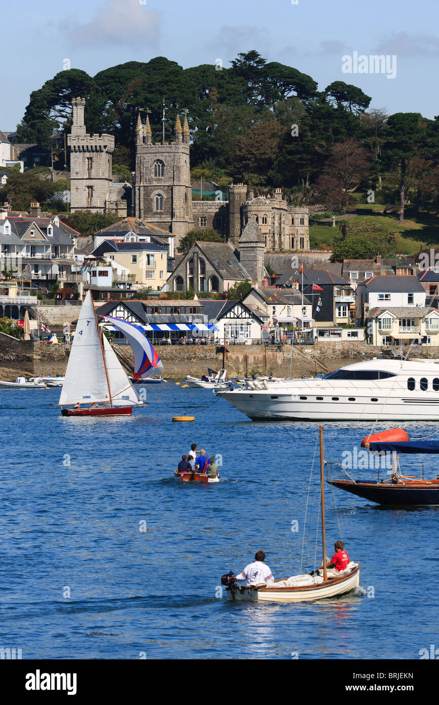 Pleaseurecraft in Fowey Harbour, Cornwall, England Stock Photo - Alamy
