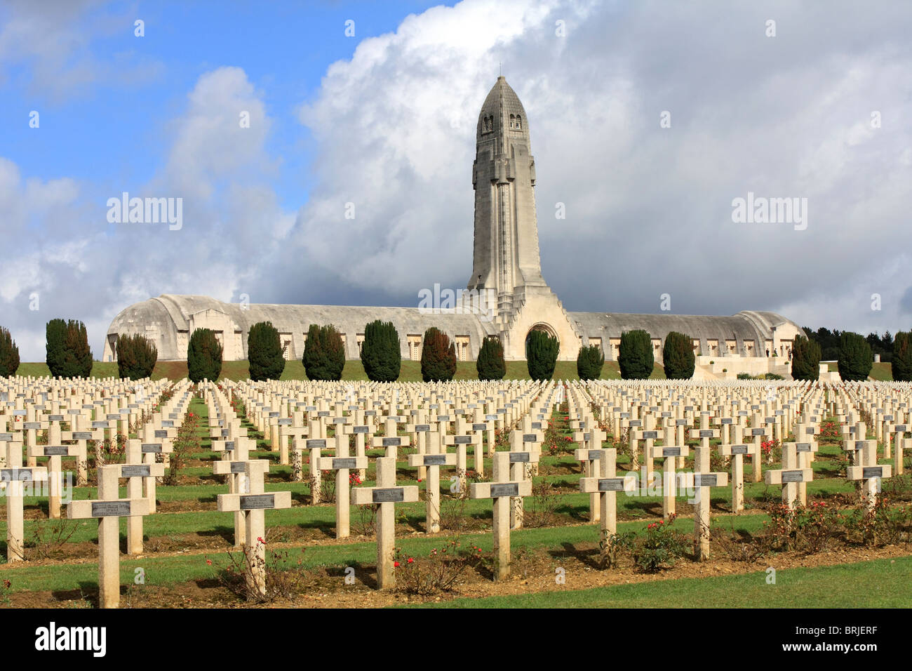 The Douaumont ossuary is a memorial containing the remains of soldiers ...
