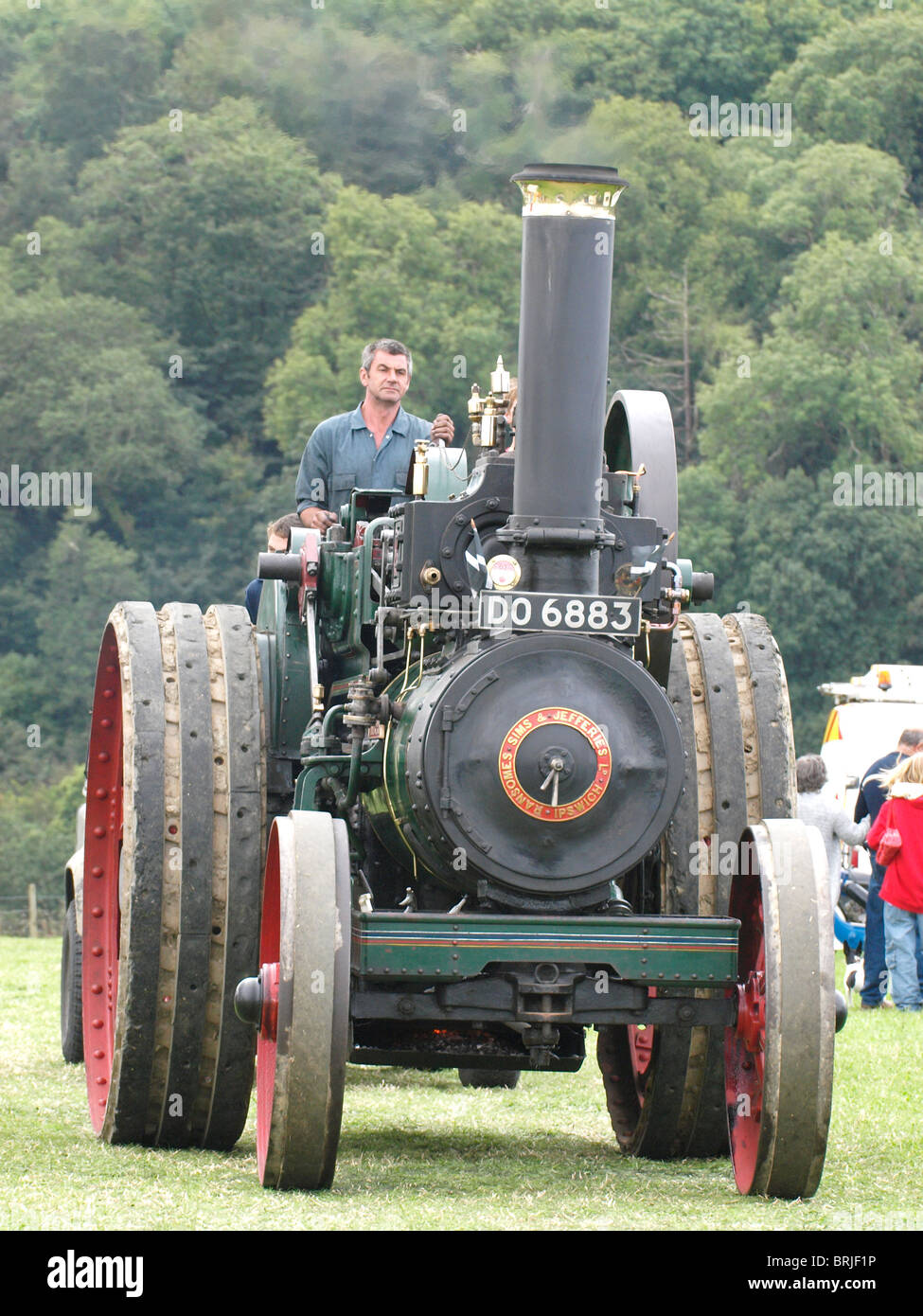 Driving a steam engine, Devon, UK Stock Photo - Alamy