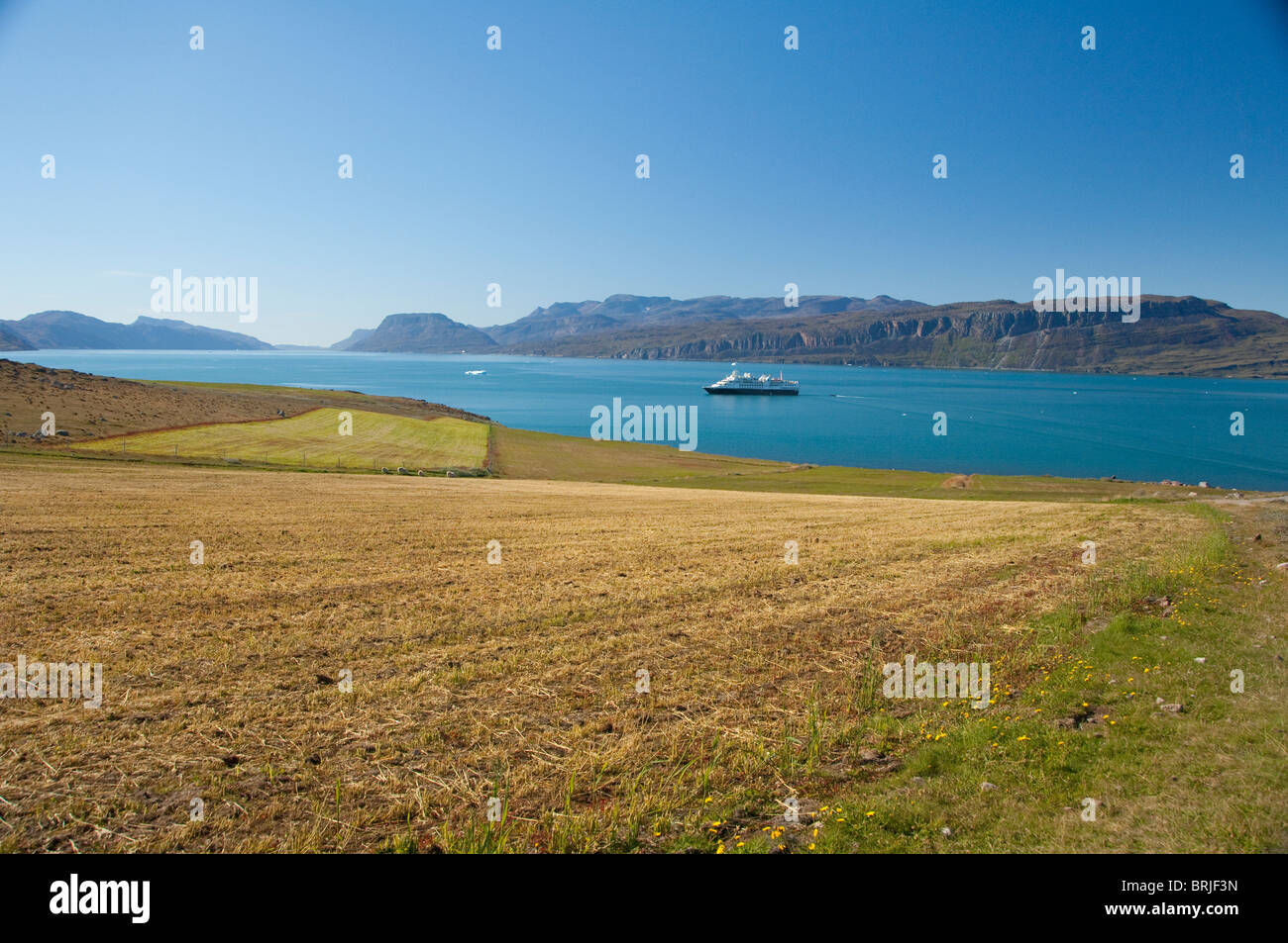 Greenland, Erik's Fjord (aka Eriksfjord). Scenic Greenlandic fjord at ...