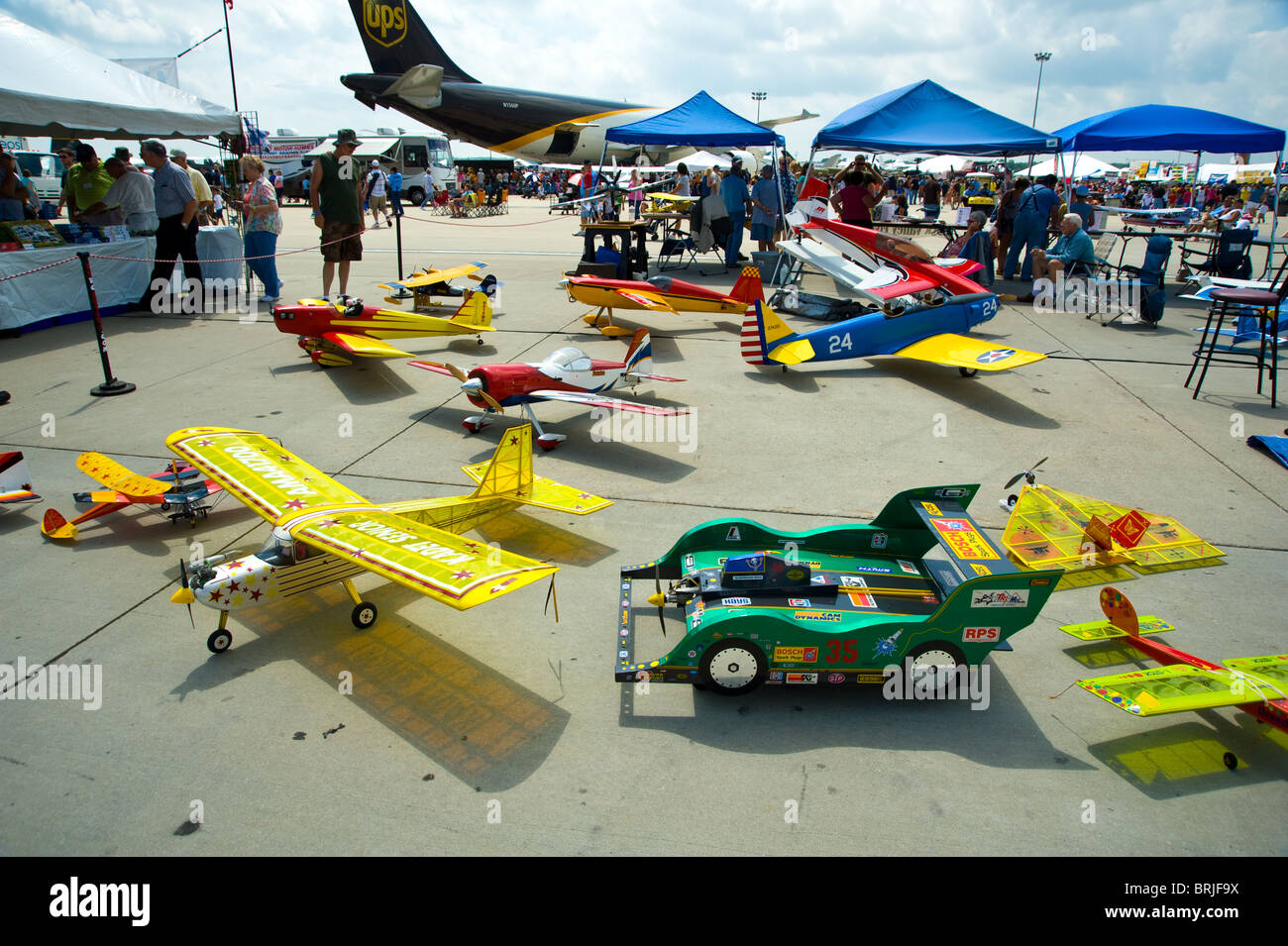 Aircraft models on the ground display toys Stock Photo - Alamy