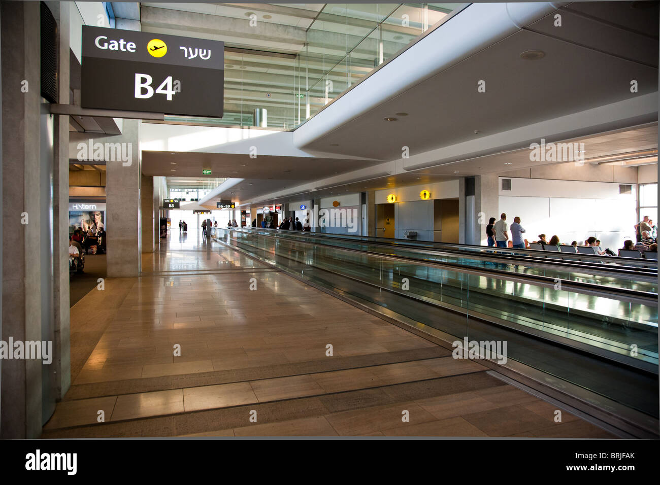 Gate B4 at Ben Gurion Tel-Aviv International Airport Departures Stock ...