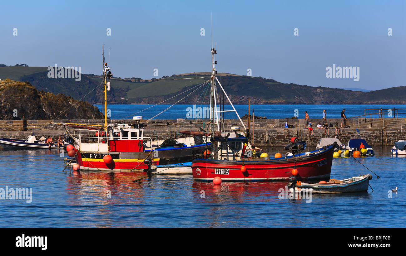 Fishing boats in Mevagissey harbour, Cornwall, England Stock Photo - Alamy