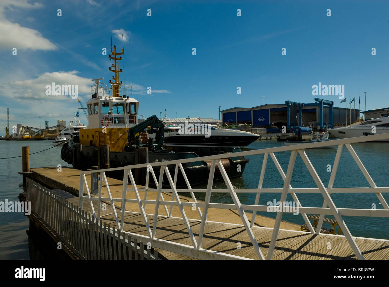 Poole Quay working harbour Dorset England UK 2010 Stock Photo - Alamy
