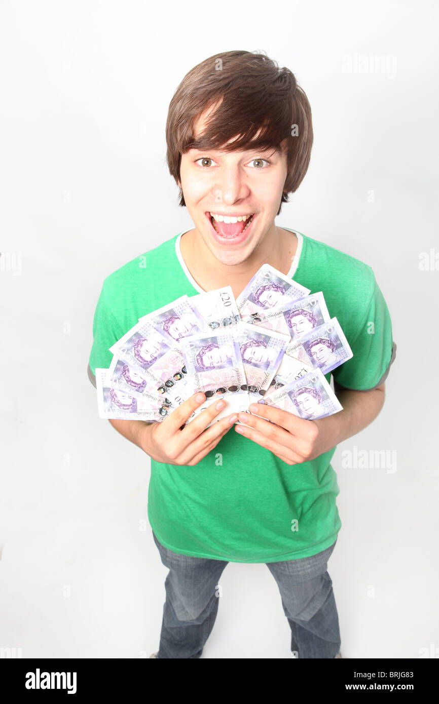 Male happy british notes hi-res stock photography and images - Alamy