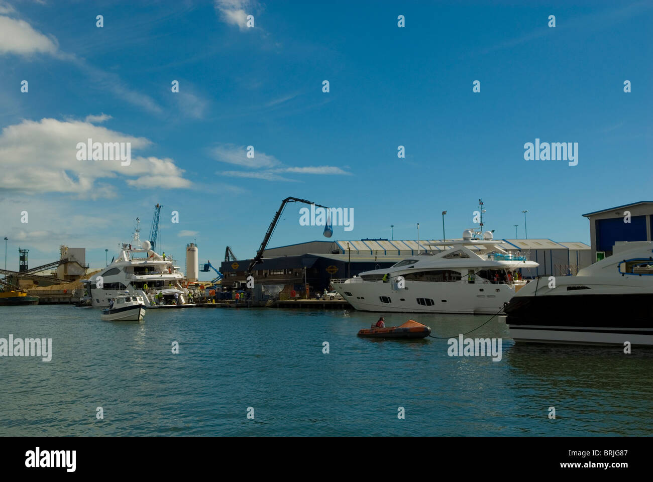 Poole Quay working harbour Dorset England UK 2010 Stock Photo - Alamy
