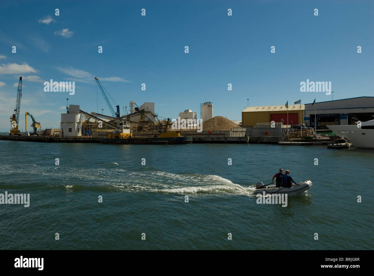 Poole Quay working harbour Dorset England UK 2010 Stock Photo - Alamy