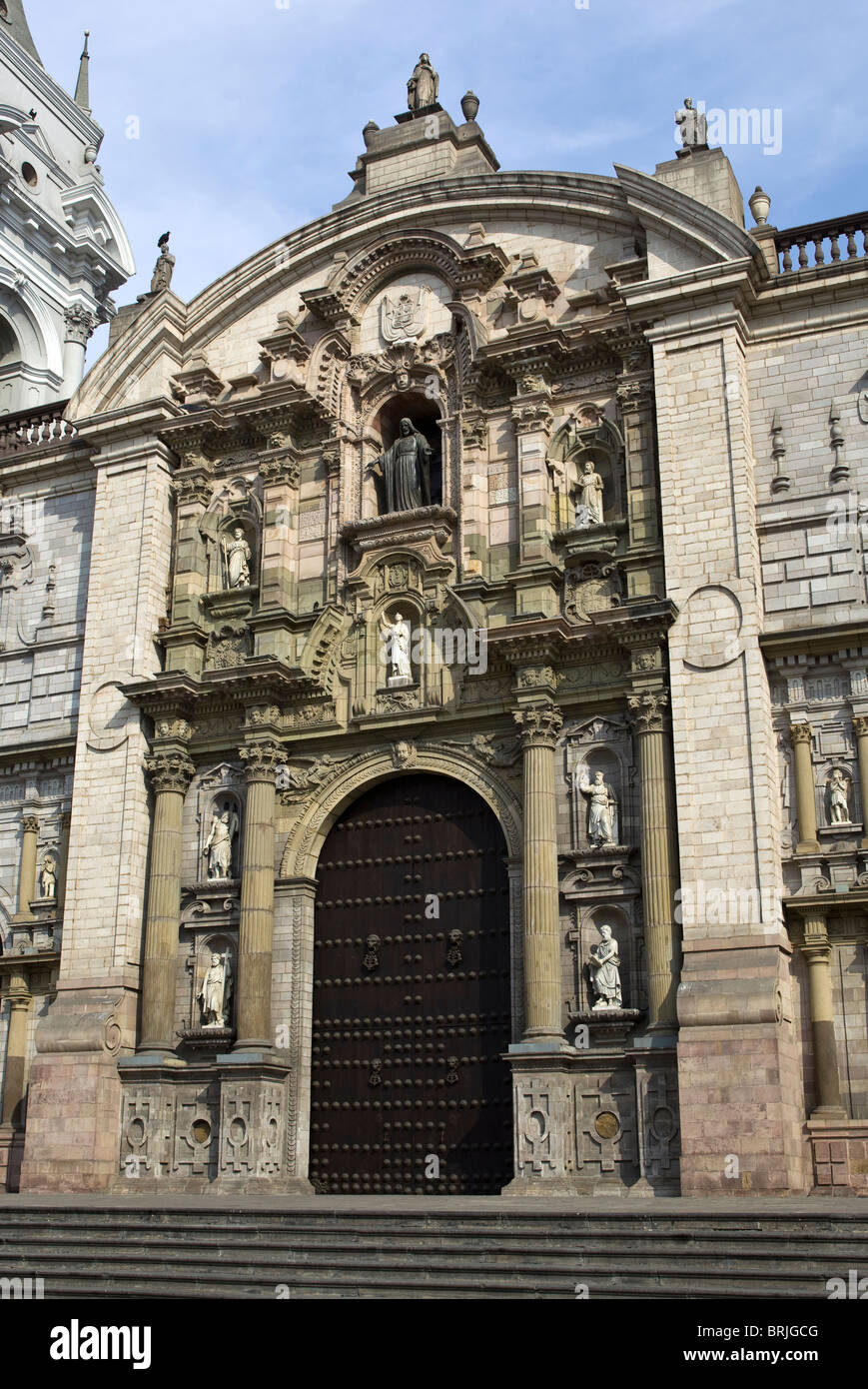 Cathedral Doorway Plaza de Armas Lima Peru Stock Photo - Alamy