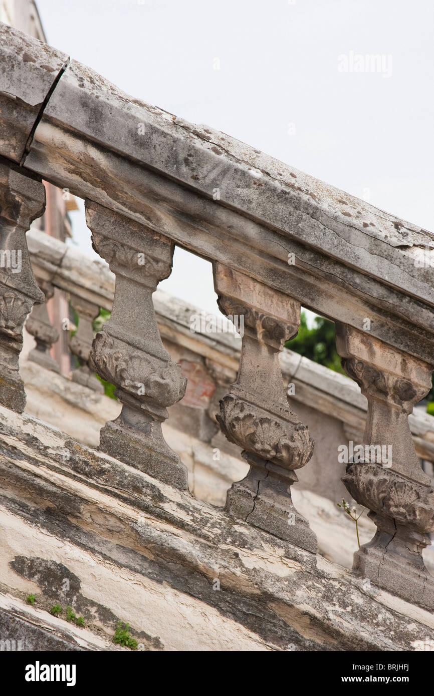 distorted balustrade to steps Stock Photo - Alamy