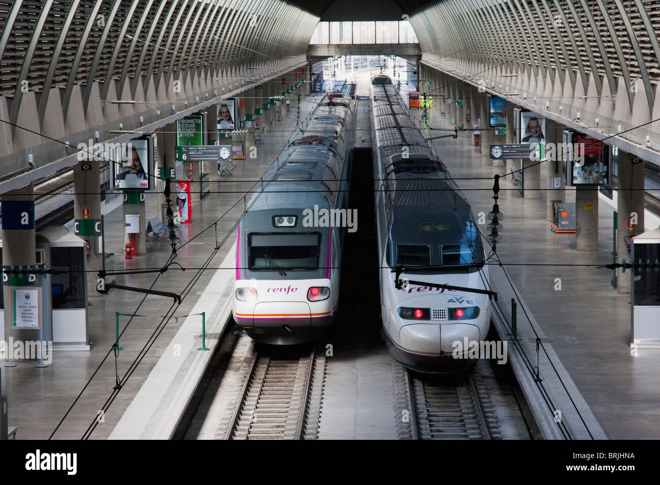 ave high speed trains in seville station, spain Stock Photo - Alamy
