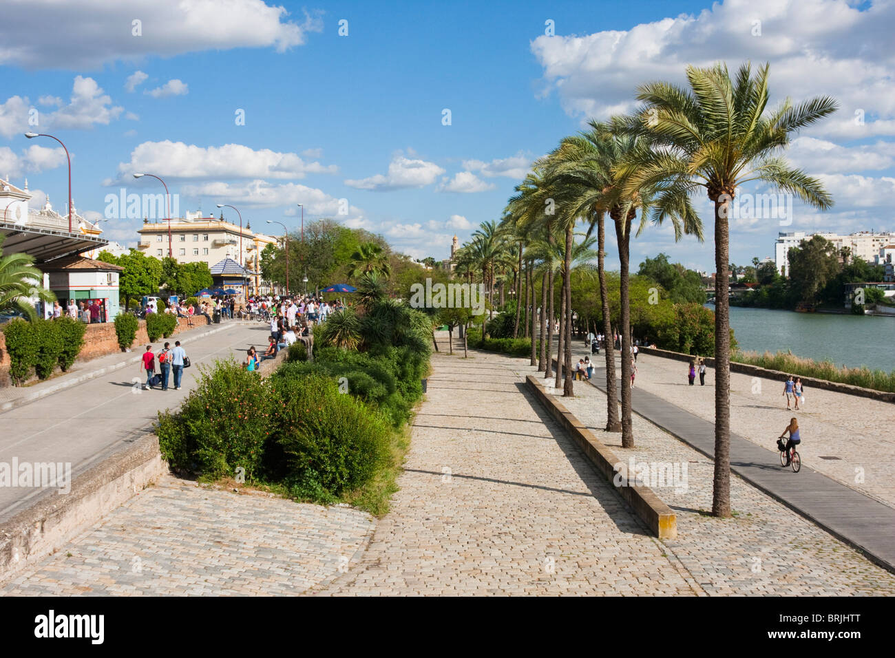 the river front in sevilla, spain Stock Photo - Alamy