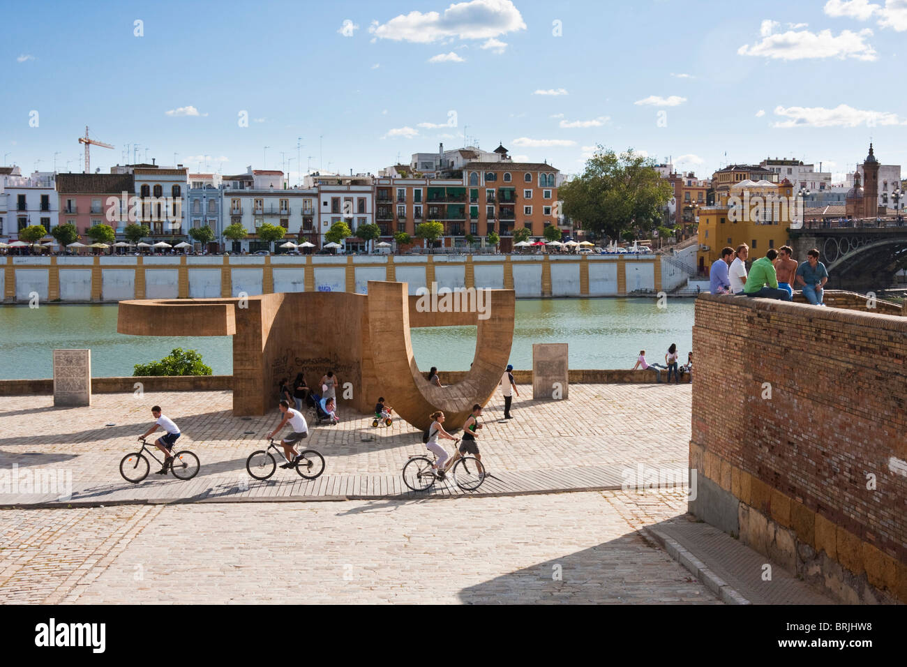 the river front in seville spain Stock Photo - Alamy