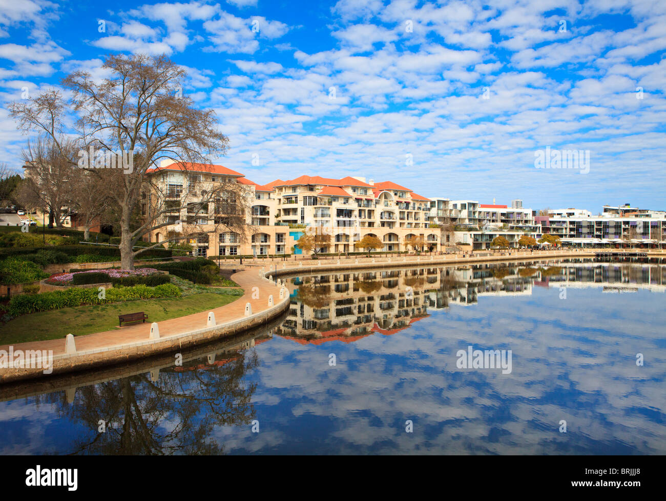 Claisebrook Cove redevelopment in affluent East Perth. Perth, Western ...