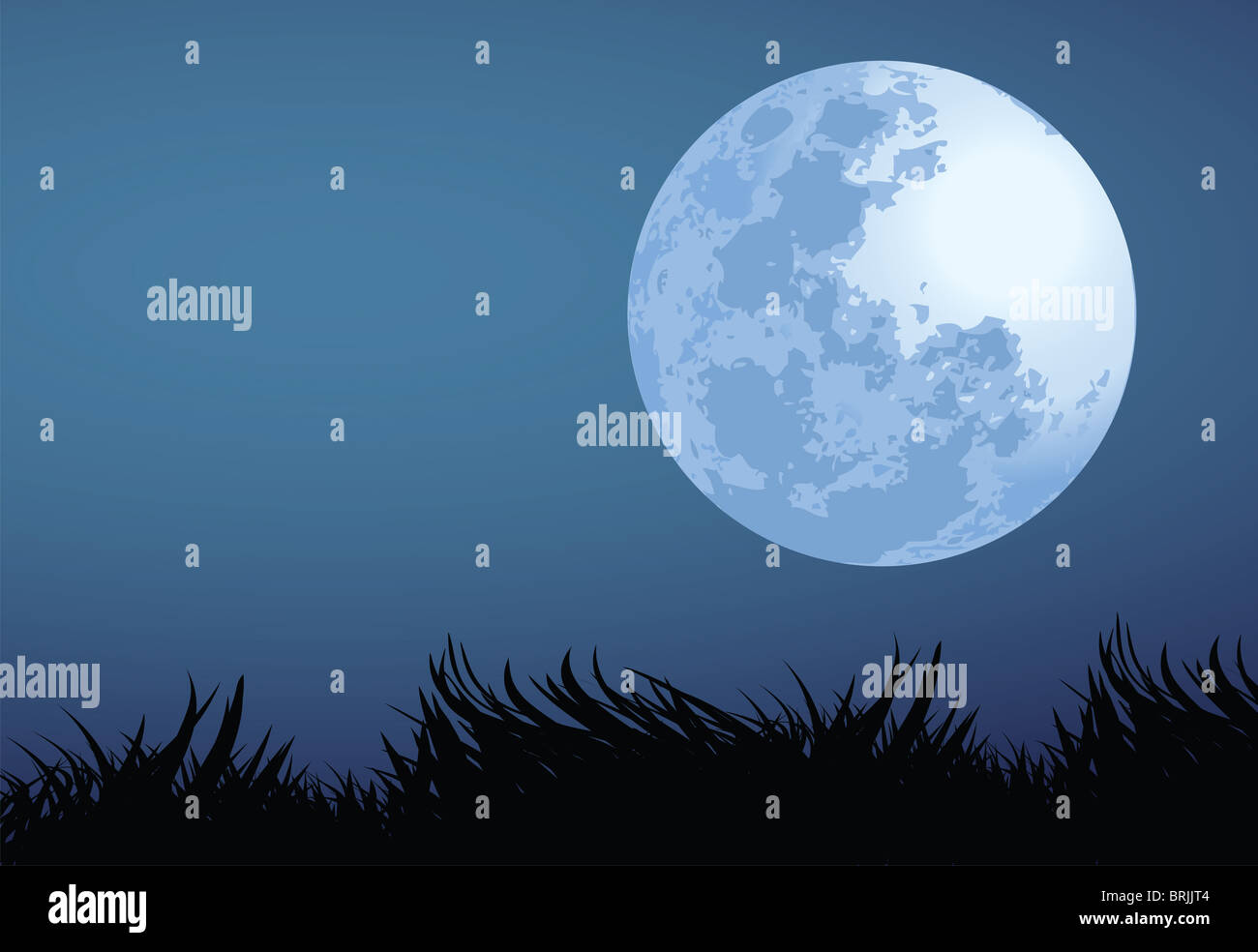 full moon night at countryside Stock Photo - Alamy