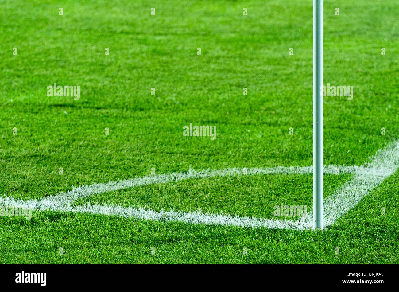 Soccer field corner Stock Photo - Alamy