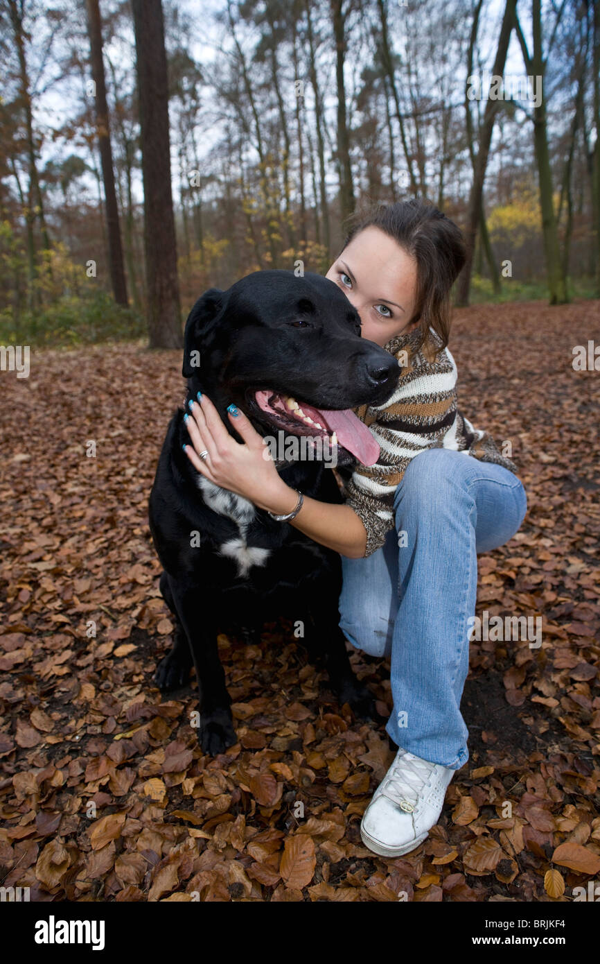 Lone woman and her dog hi-res stock photography and images - Alamy