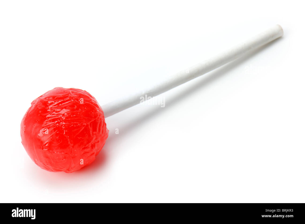 Sticky Red Lolly Stock Photo - Alamy