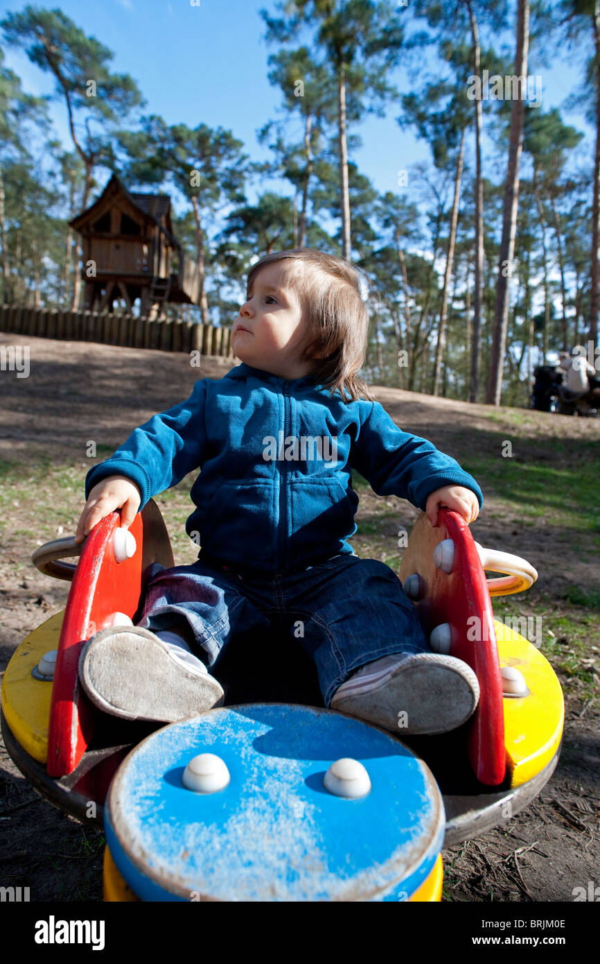 Boy at Playground Stock Photo - Alamy