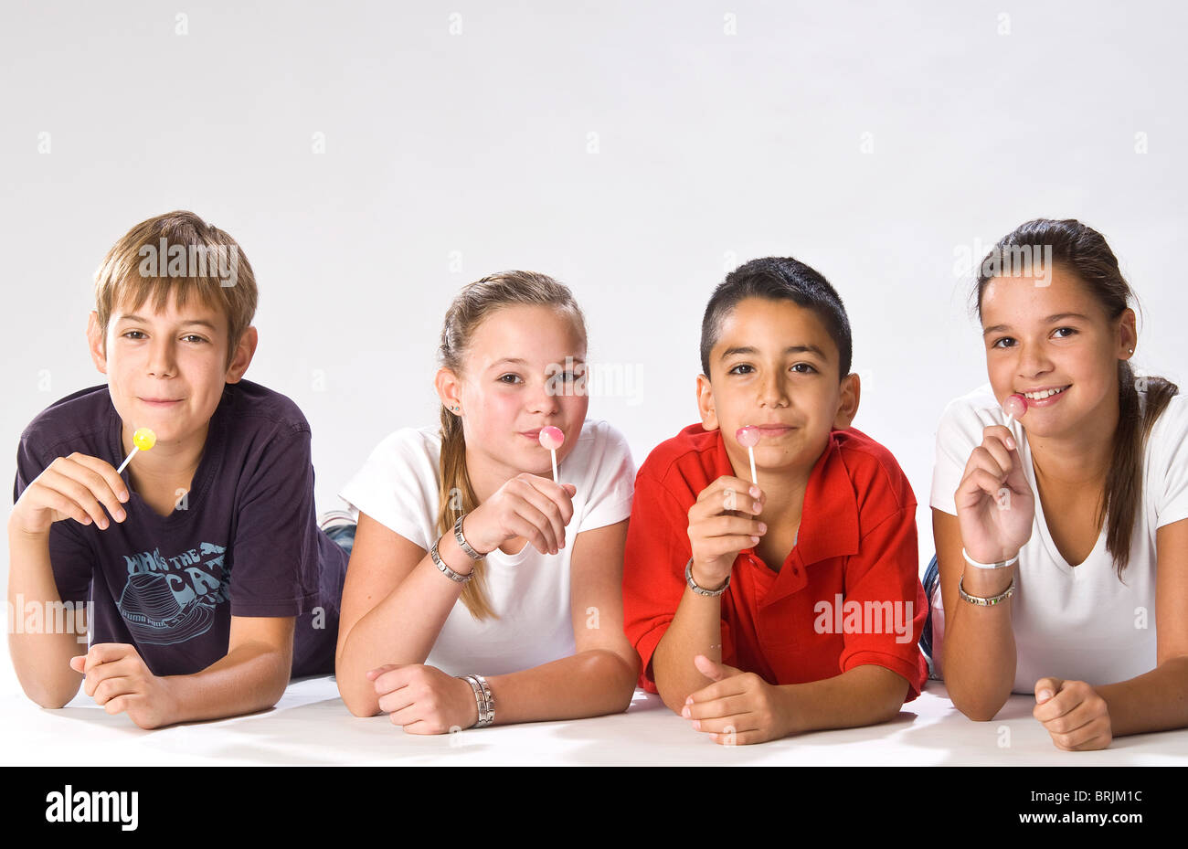 Portrait of Four Children Stock Photo - Alamy