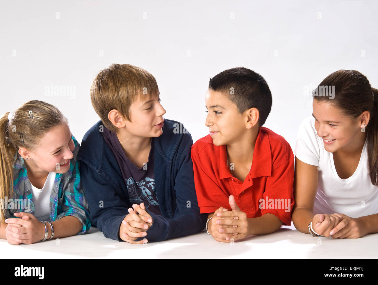 Portrait of Four Children Stock Photo - Alamy