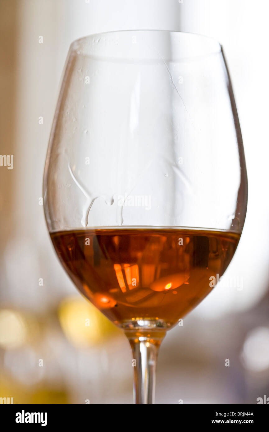 Glass of rose wine Stock Photo - Alamy