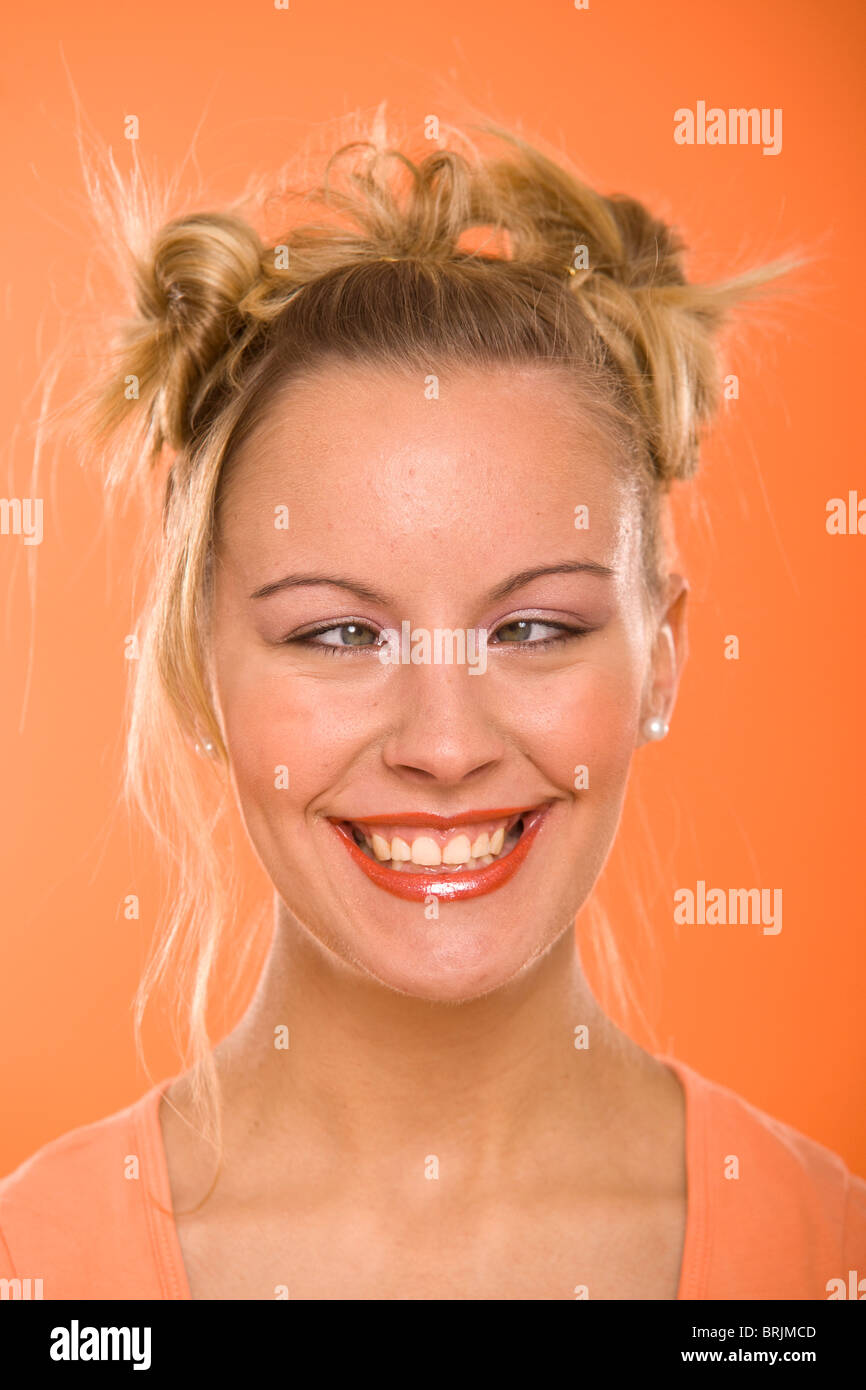 Woman Making Faces Stock Photo - Alamy