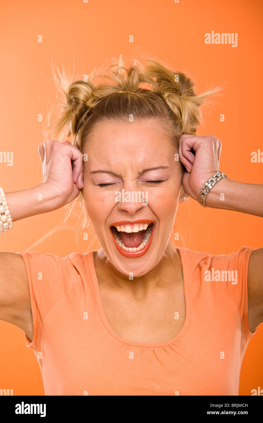 Frazzled woman hi-res stock photography and images - Alamy