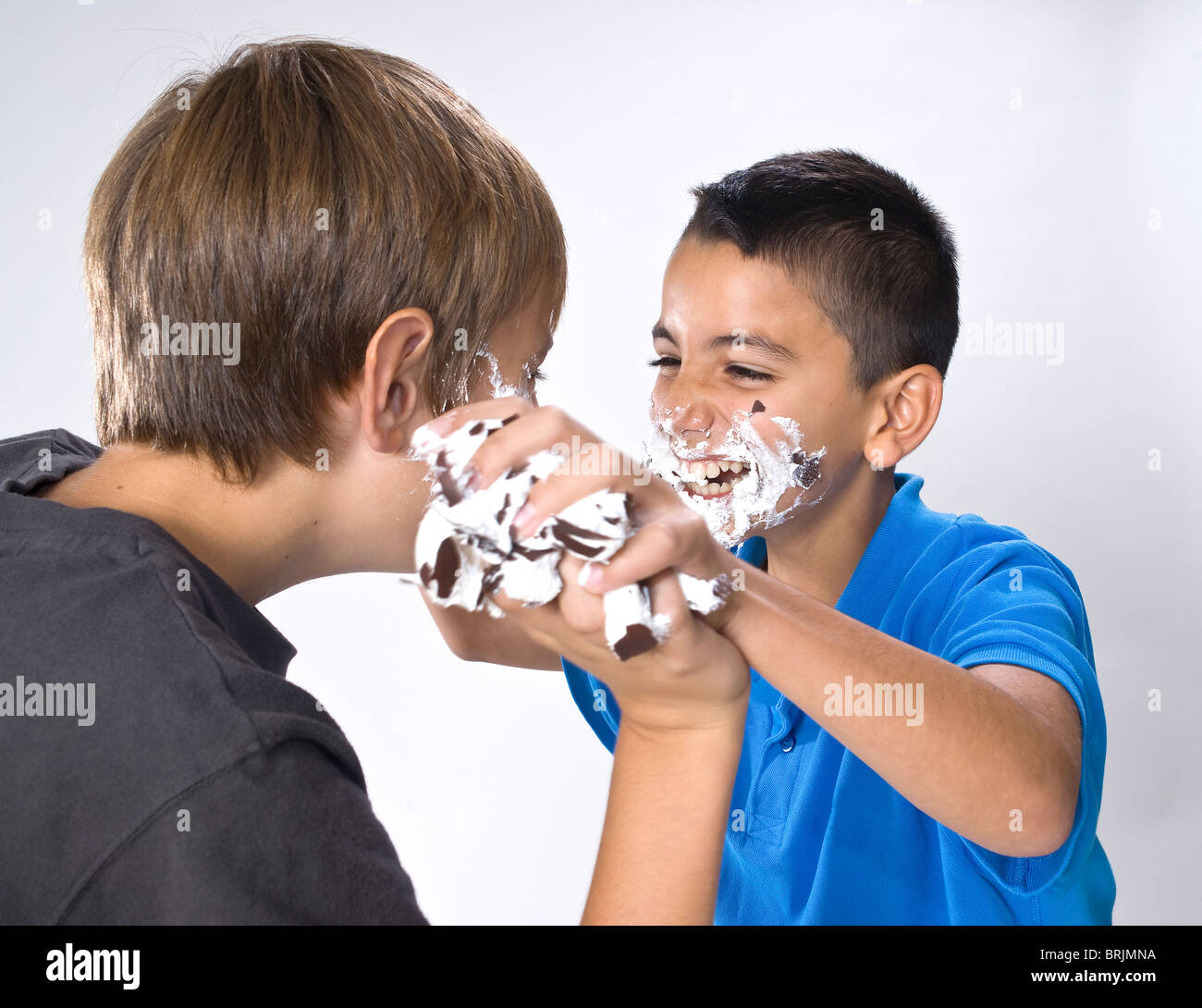 Teenager food fight hi-res stock photography and images - Alamy