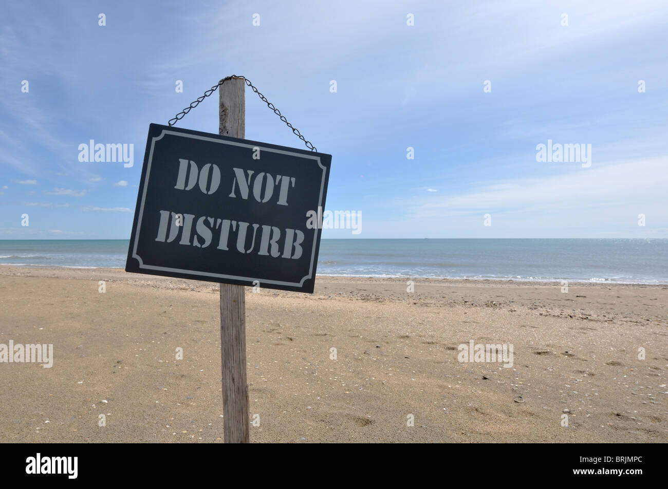 Do Not Disturb Sign on Beach Stock Photo - Alamy