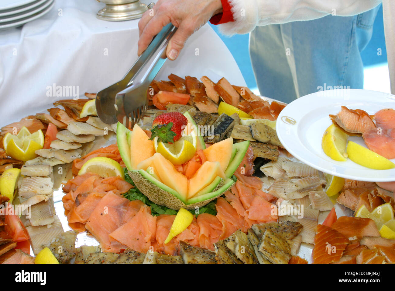 Salmon being cold smoked hi-res stock photography and images - Alamy