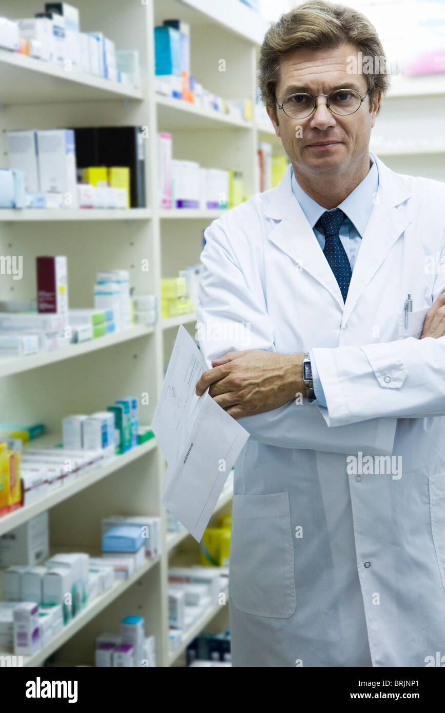 Male pharmacist, portrait Stock Photo - Alamy