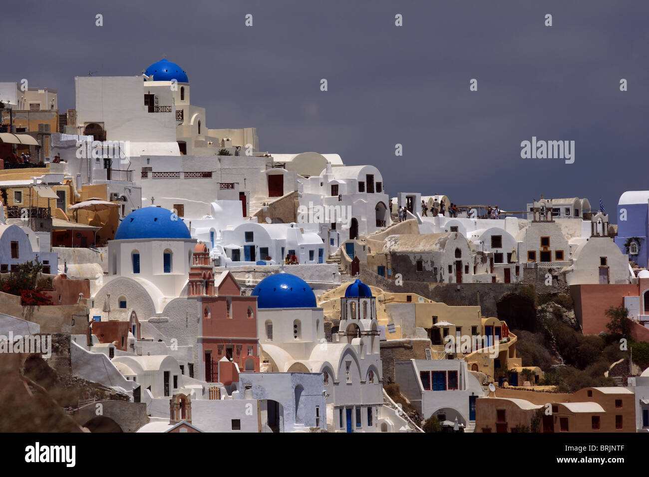 Town white buildings windmill hill sea hi-res stock photography and ...