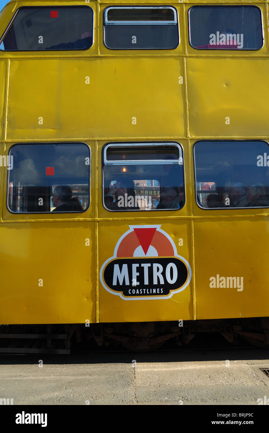 Blackpool tram metro at north pier Stock Photo - Alamy