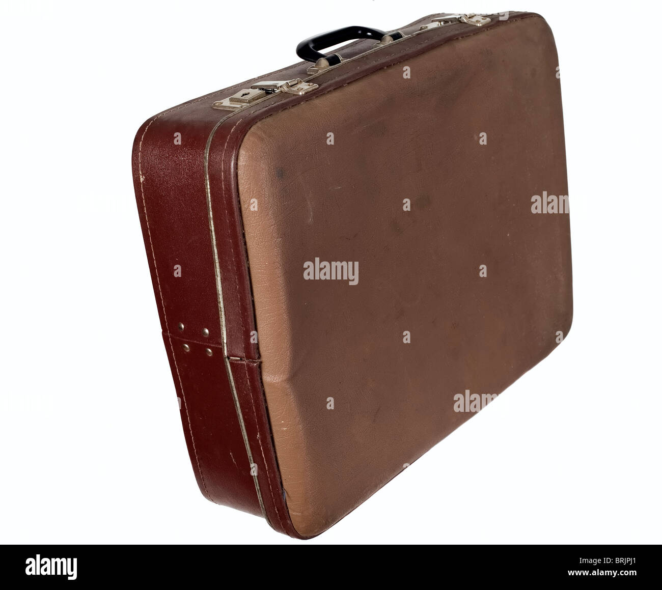 Antique brown trunk on white background, travel concept Stock Photo - Alamy