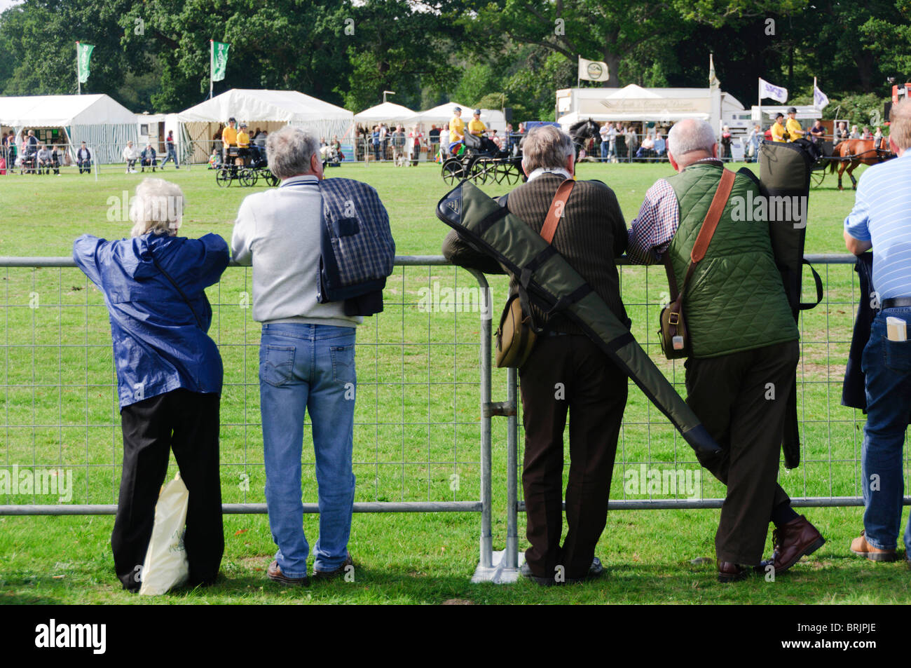 Spectators watching the Carriage Driving at the Sandringham Game ...