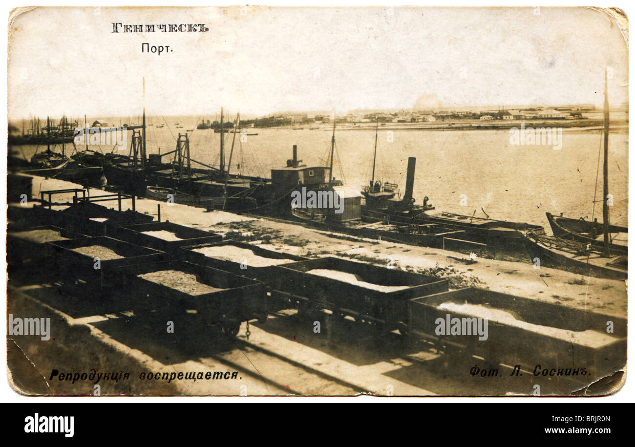 Genichesk port, Russian Empire Stock Photo - Alamy