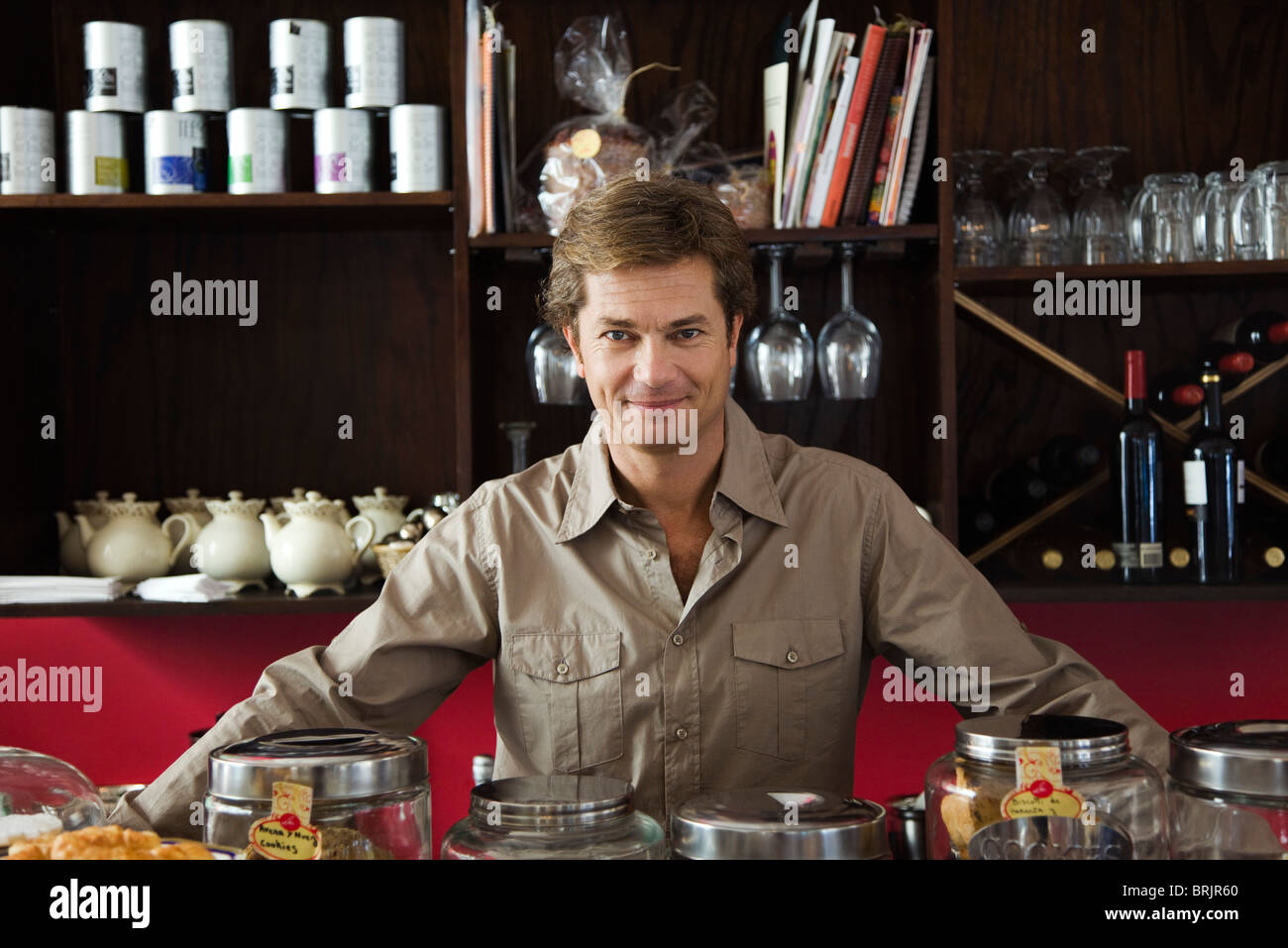 Cafe owner, portrait Stock Photo - Alamy