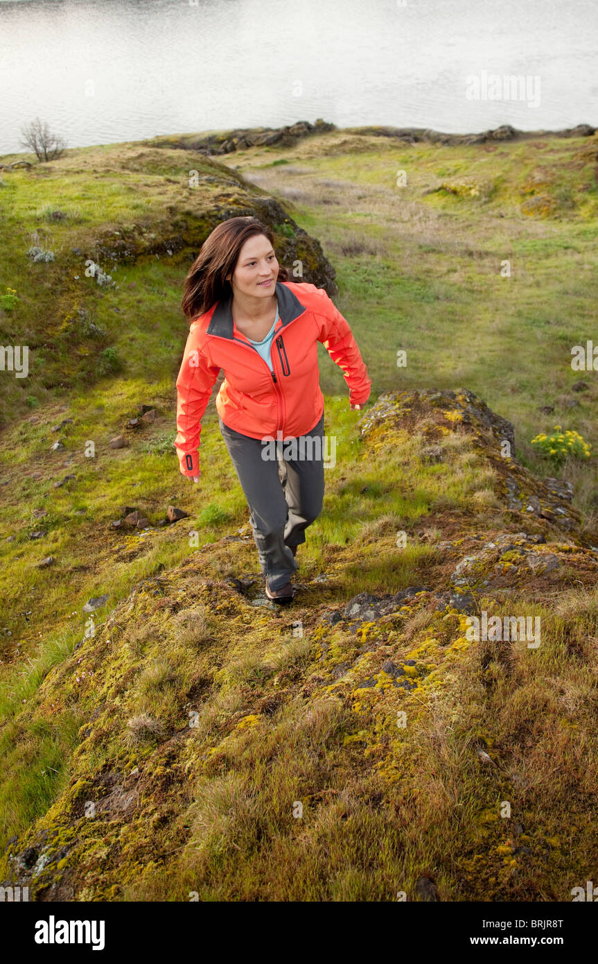 Hiking to a river hi-res stock photography and images - Alamy