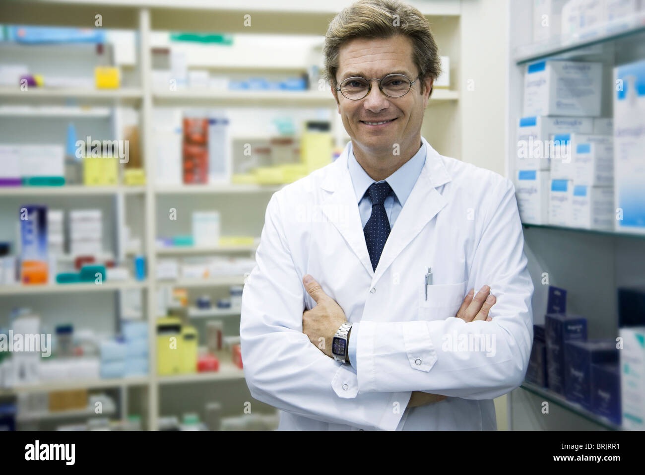 Male pharmacist, portrait Stock Photo - Alamy