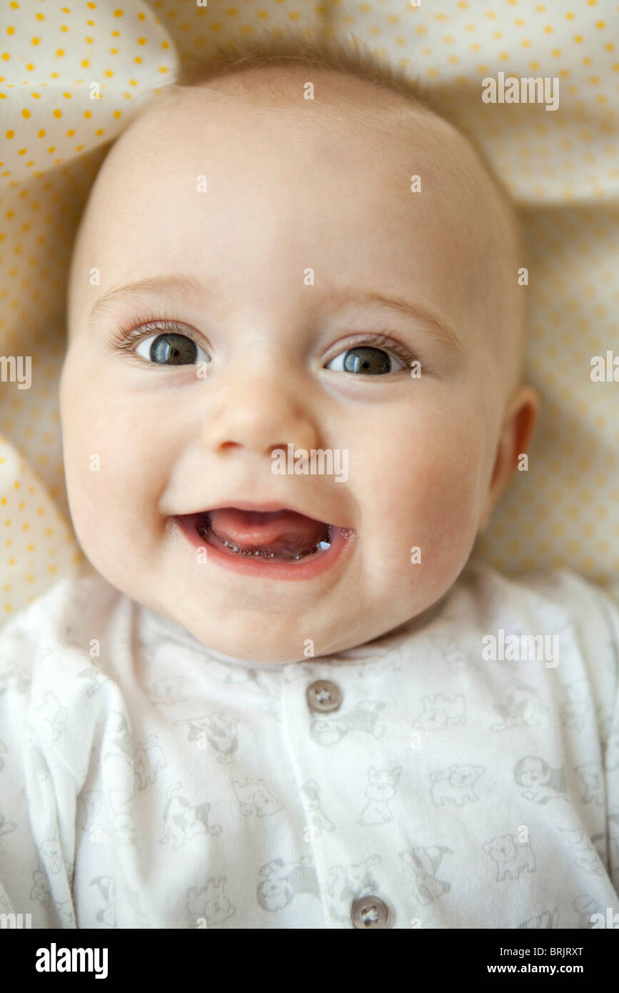 Baby smiling, portrait Stock Photo - Alamy